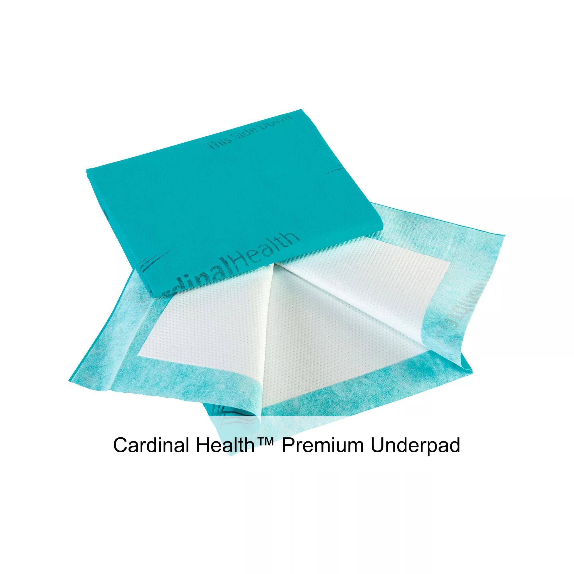 Cardinal Health™ Premium Underpad, WINGS™ Maximum Absorbency, Teal, 31 ...